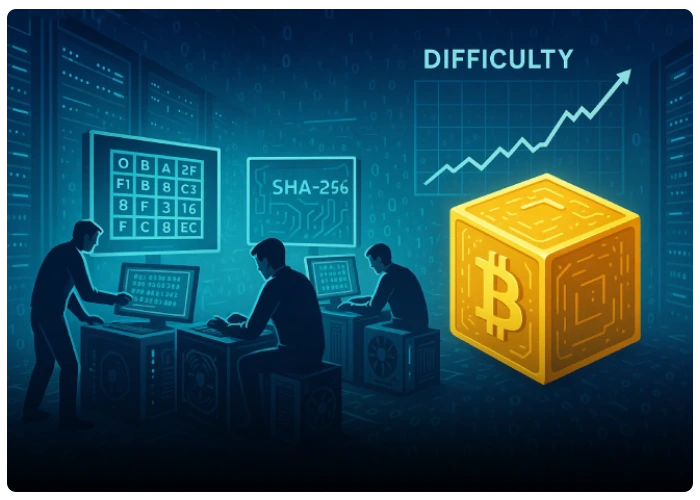 سختی شبکه (network difficulty) چیست؟ | بررسی [اهمیت] سختی استخراج + محاسبه